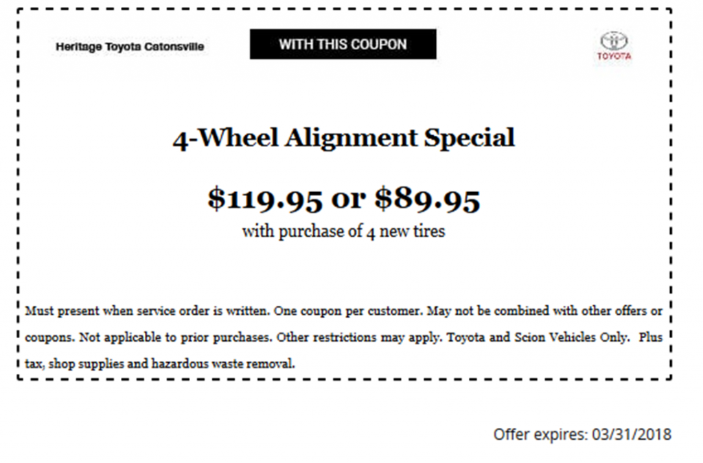 4 wheel alignment | Baltimore Toyota Dealers Service