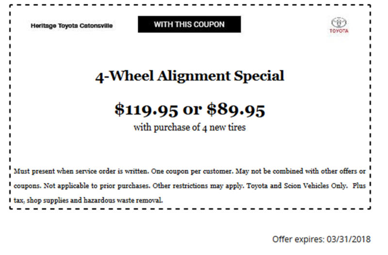 4 wheel alignment | Baltimore Toyota Dealers Service