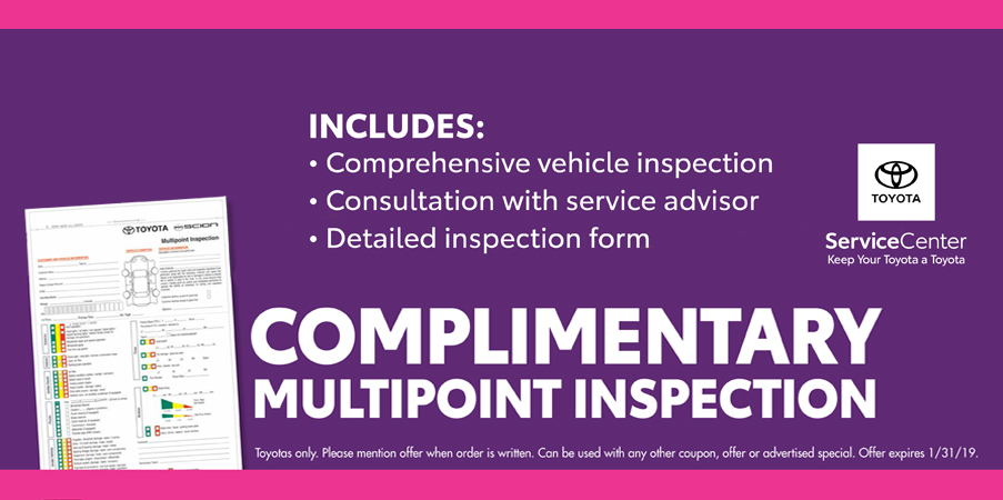 January Complimentary Multipoint Inspection | Baltimore Toyota Dealers ...