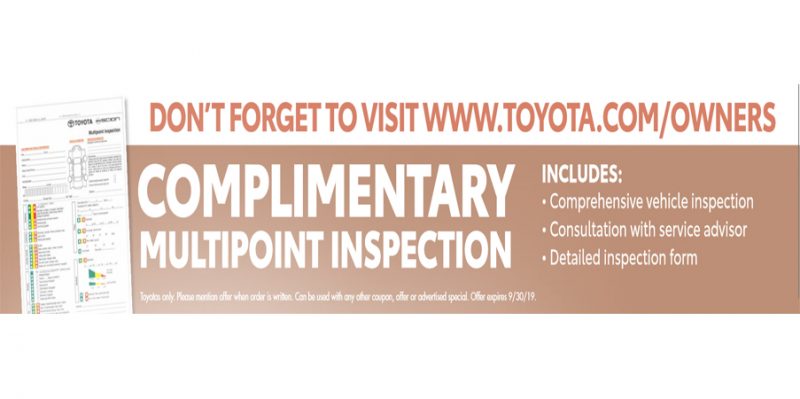 September Complimentary Multi-Point Inspection | Baltimore Toyota ...