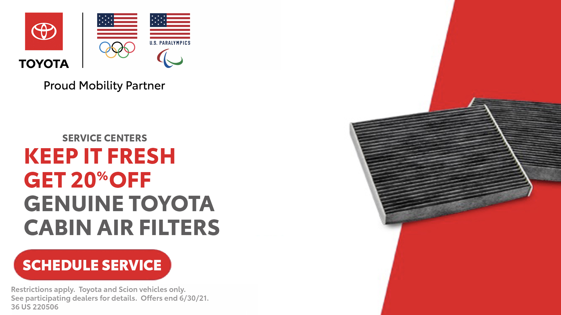 June 2021 Genuine Toyota Cabin Air Filters Special | Baltimore Toyota ...